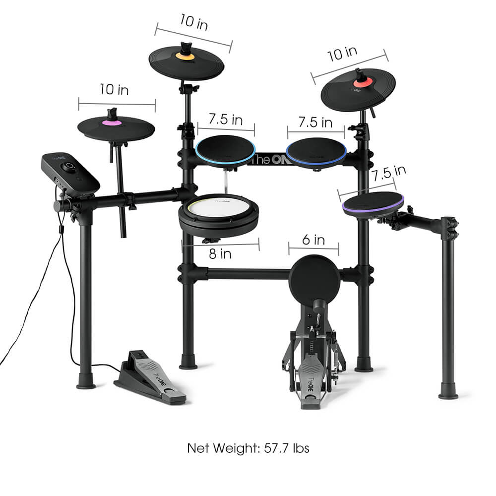 The ONE Polaris Drums, TOD1 Electronic Drum Set, Built-in LED Lights ...