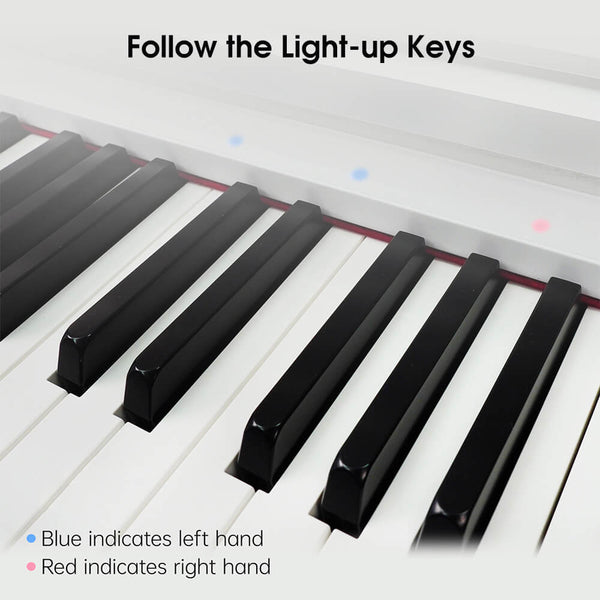 The ONE TOP1X Smart Piano, Graded Hammer Action Weighted Piano,Light up ...